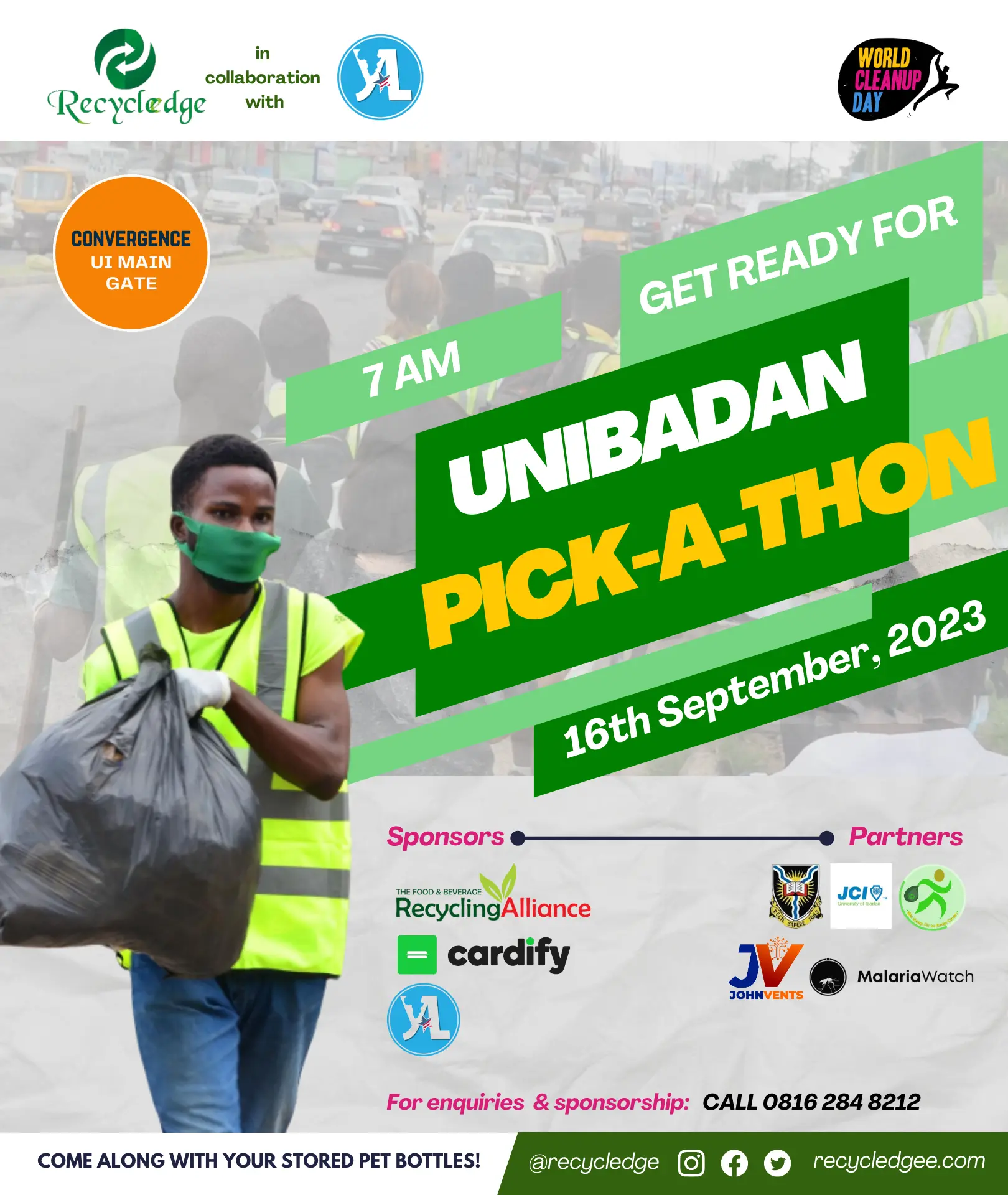 Unibadan Pick-a-thon World Cleanup Day 2023 - Recycledge